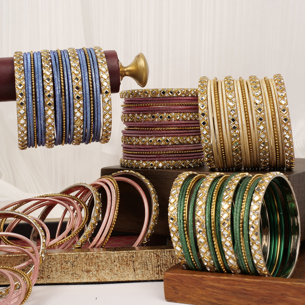 Mirror Shimmer Bangle Sets