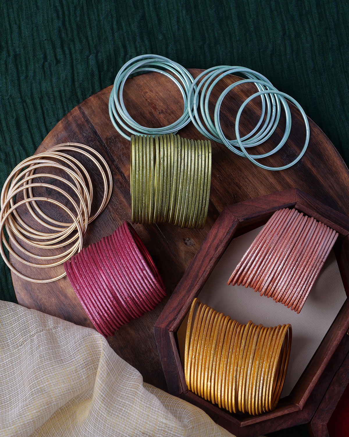 Shimmer Bangles – Glittery Two-Tone Aluminium Bangles