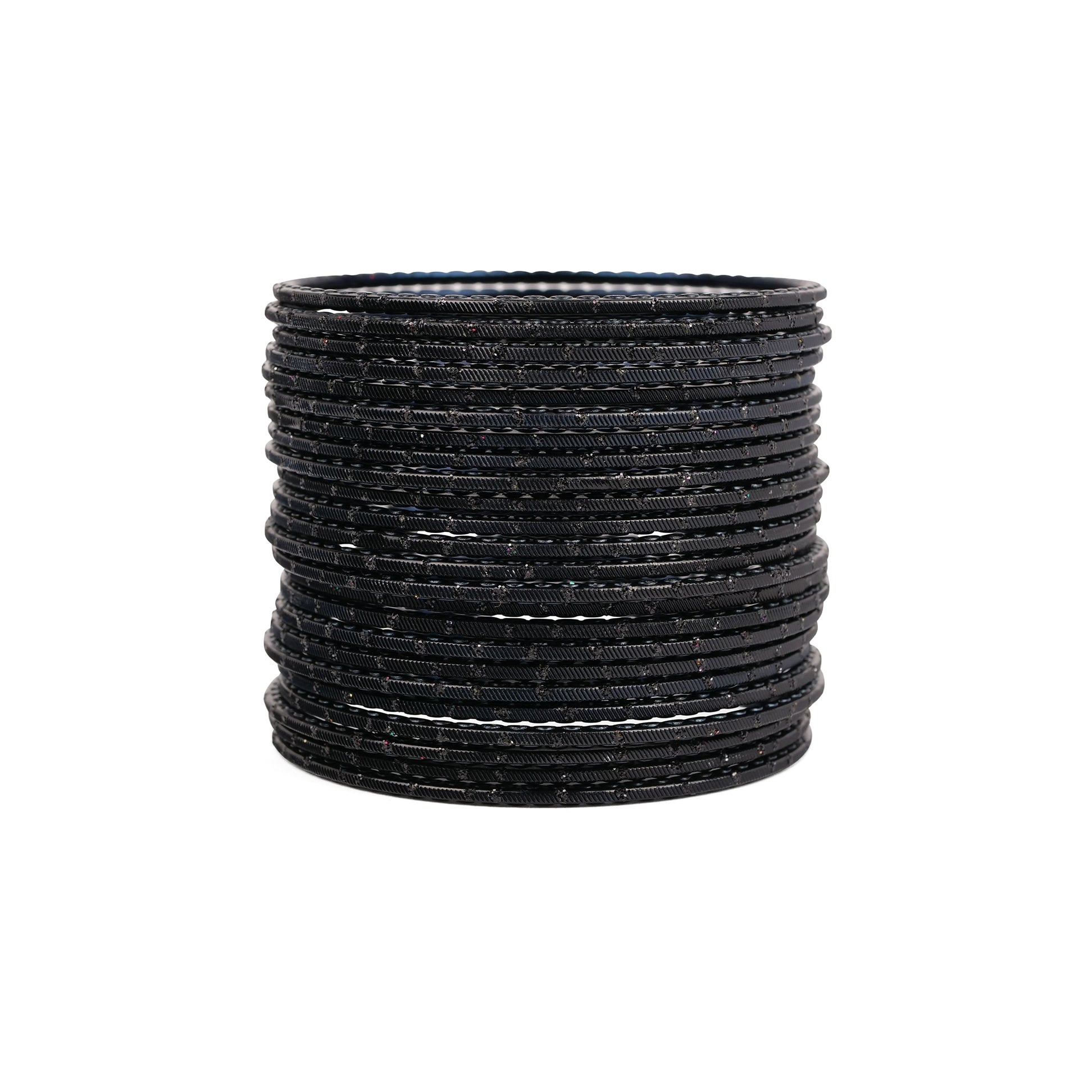 Black Glitter Plain Bangles