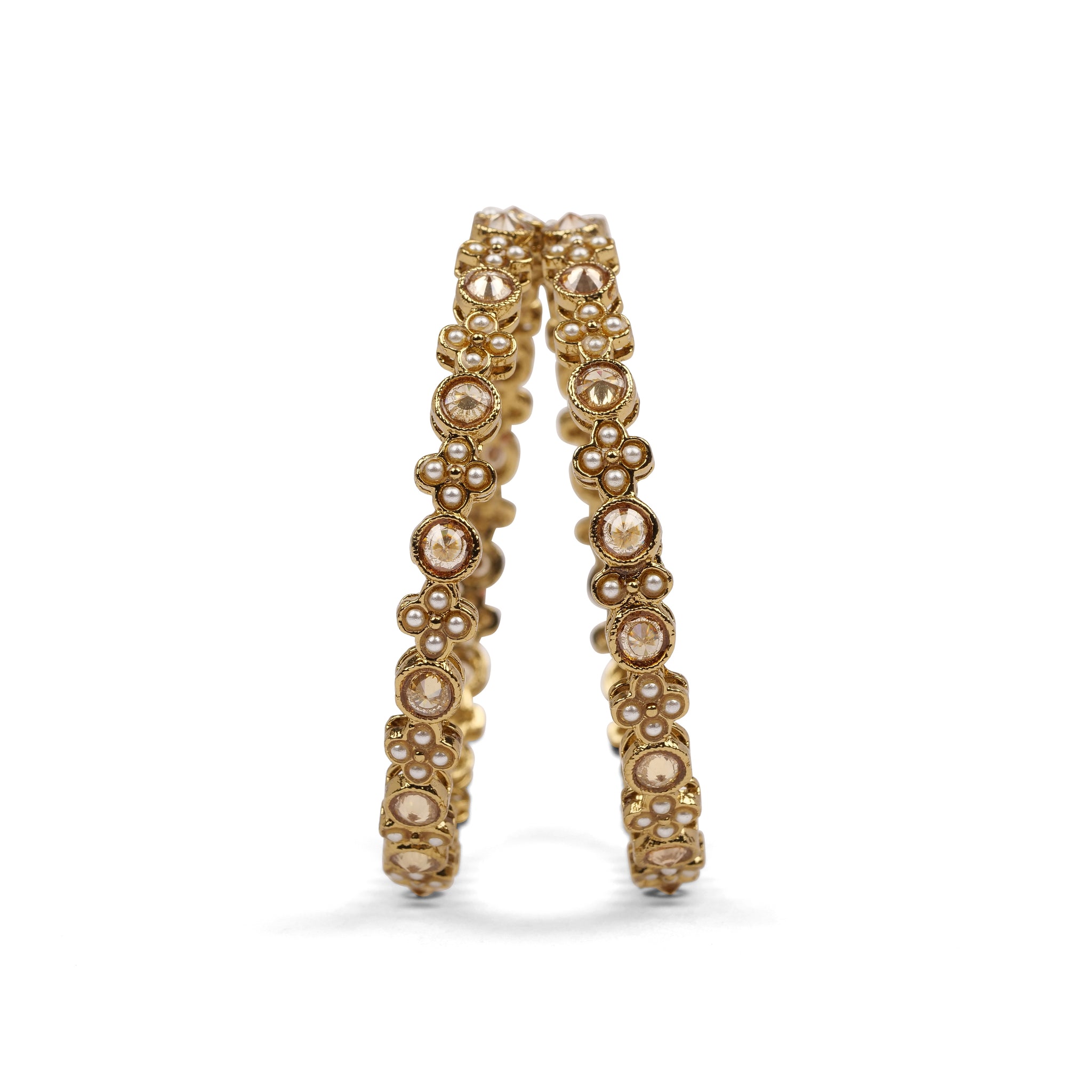 Fiza Champagne Kadas in Antique Gold