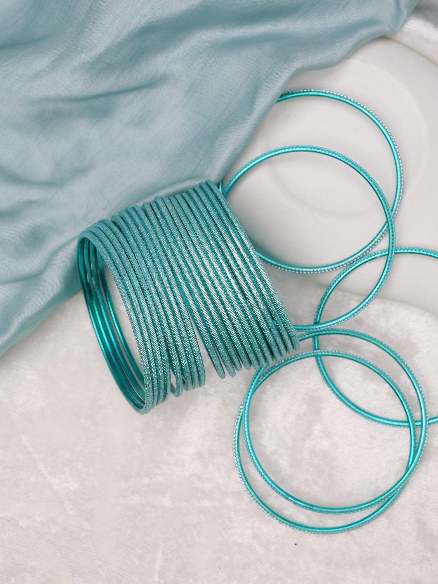Sea Green Shimmer Bangles