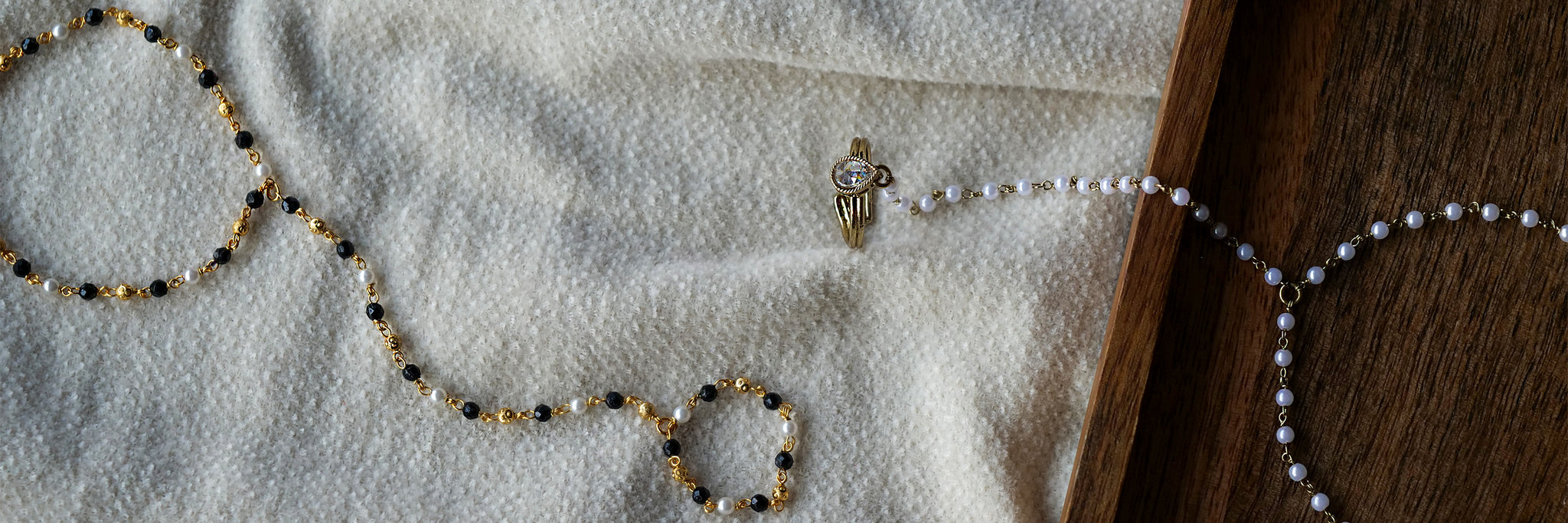 Beaded Hand Chains | Indian hand pieces in bead and pearl design