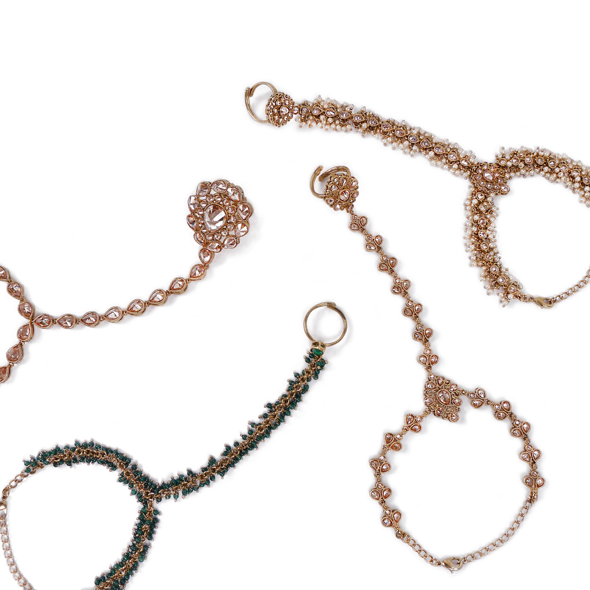 Antique Hand Chains | Antique Gold Indian Haath Panja | Bridal Antique ...