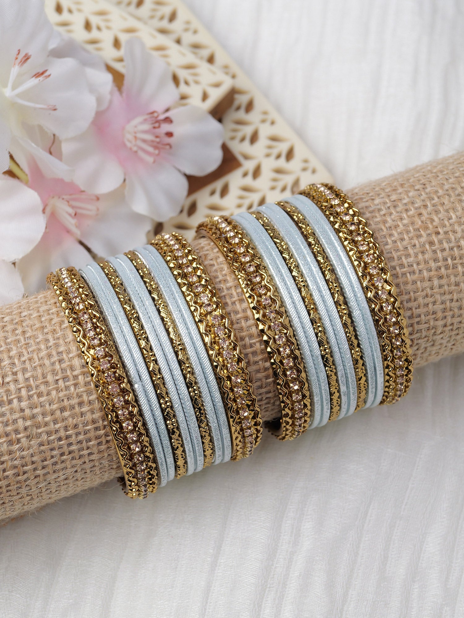 Children's Two-Hand Bangle Set in Light Blue