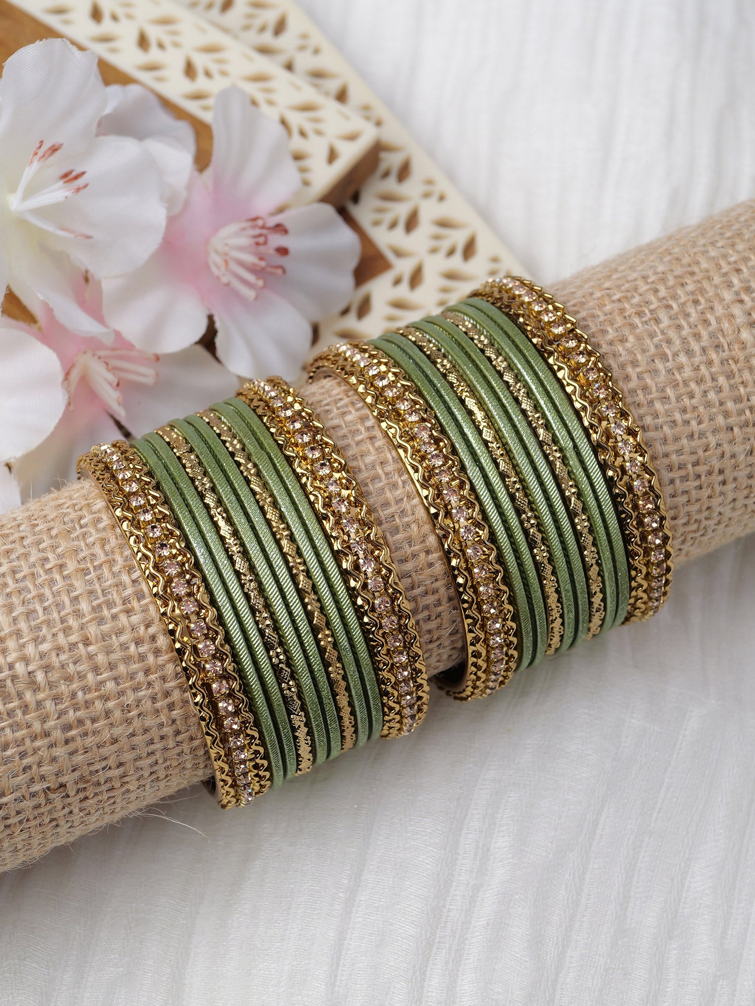 Children's Two-Hand Bangle Set in Mehndi