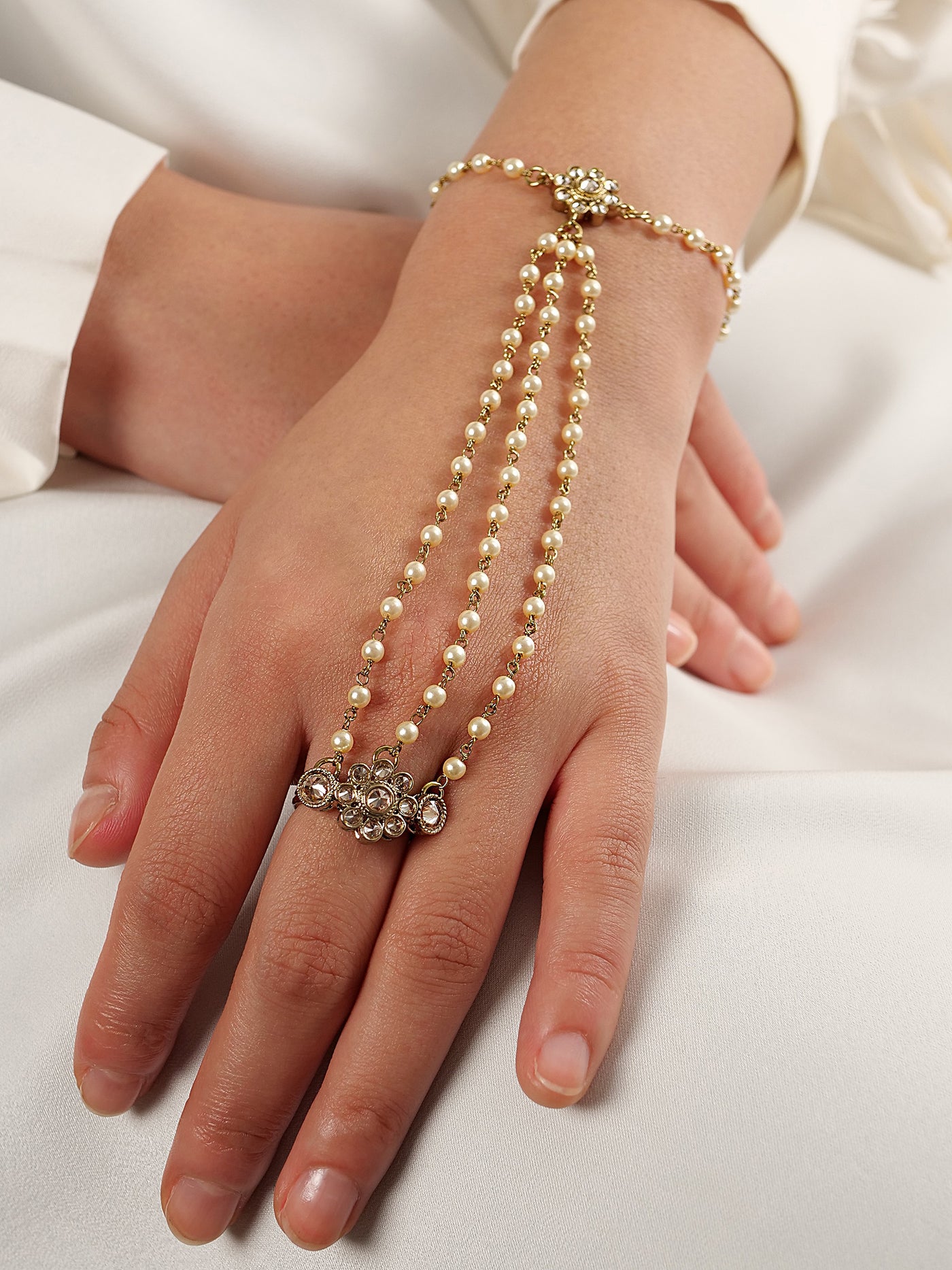 Hand Chains (Panja) | Women's hand bracelets with ring, Finger bracelets