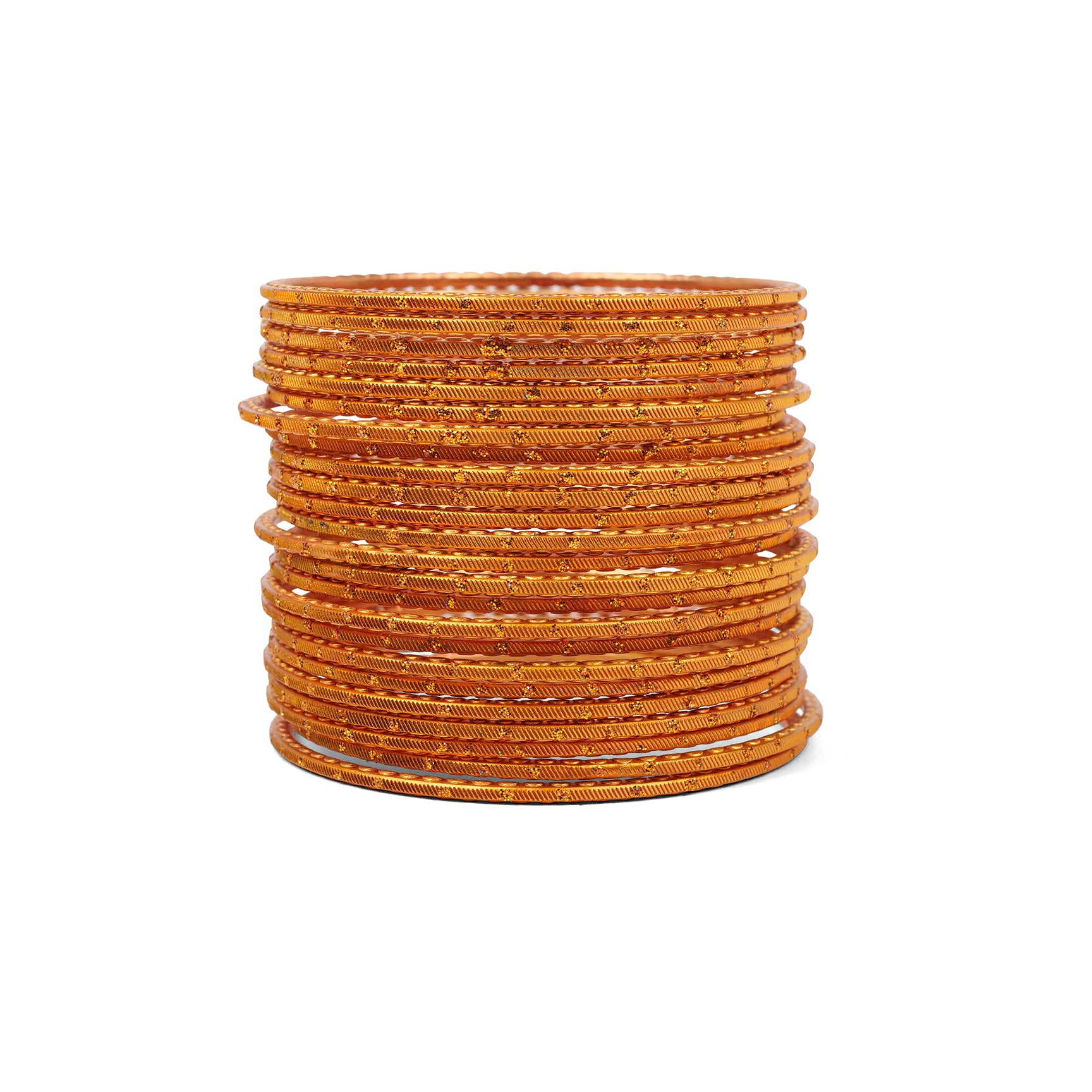Light Orange Glitter Bangles