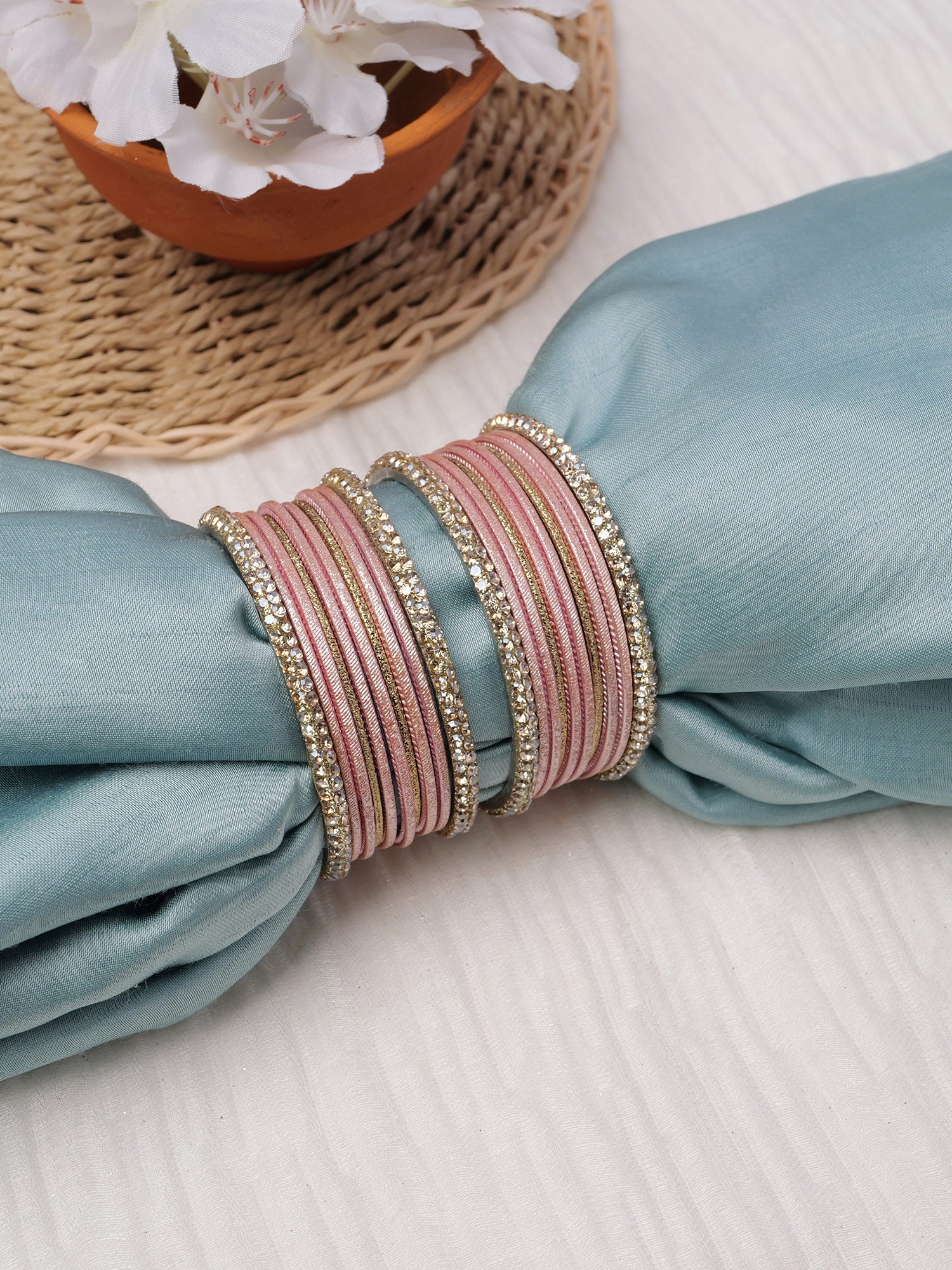Lali Children's Two Hand Bangle Set in Peach