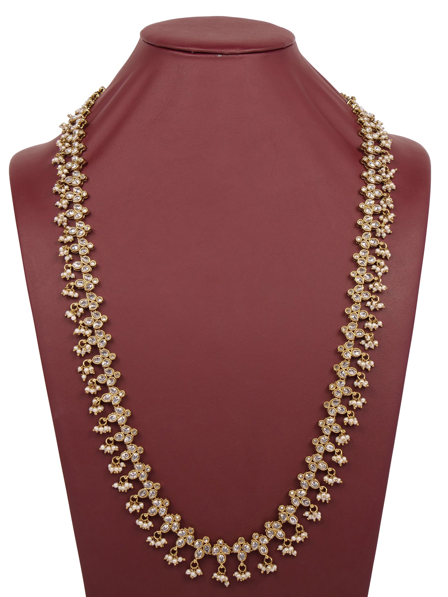 Zoya Rani Haar in White and Antique Gold